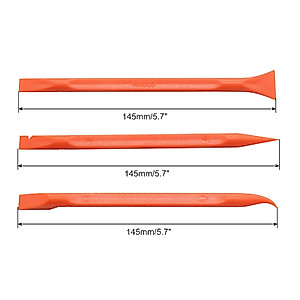 Cionyce 12 Pack Pen-Shaped Scraper Plastic Cleaning Scraper Tool Non-Scratch Cleaning Scraper 3-Kind(Orange)
