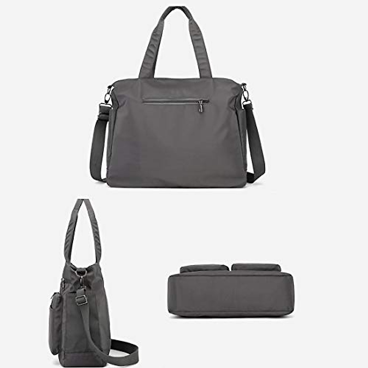 Crossbody Bags for Women, Nylon Purse with Multi Pockets Large Shoulder Bags Handbags for Travel & Work & Daily Use -Wine red