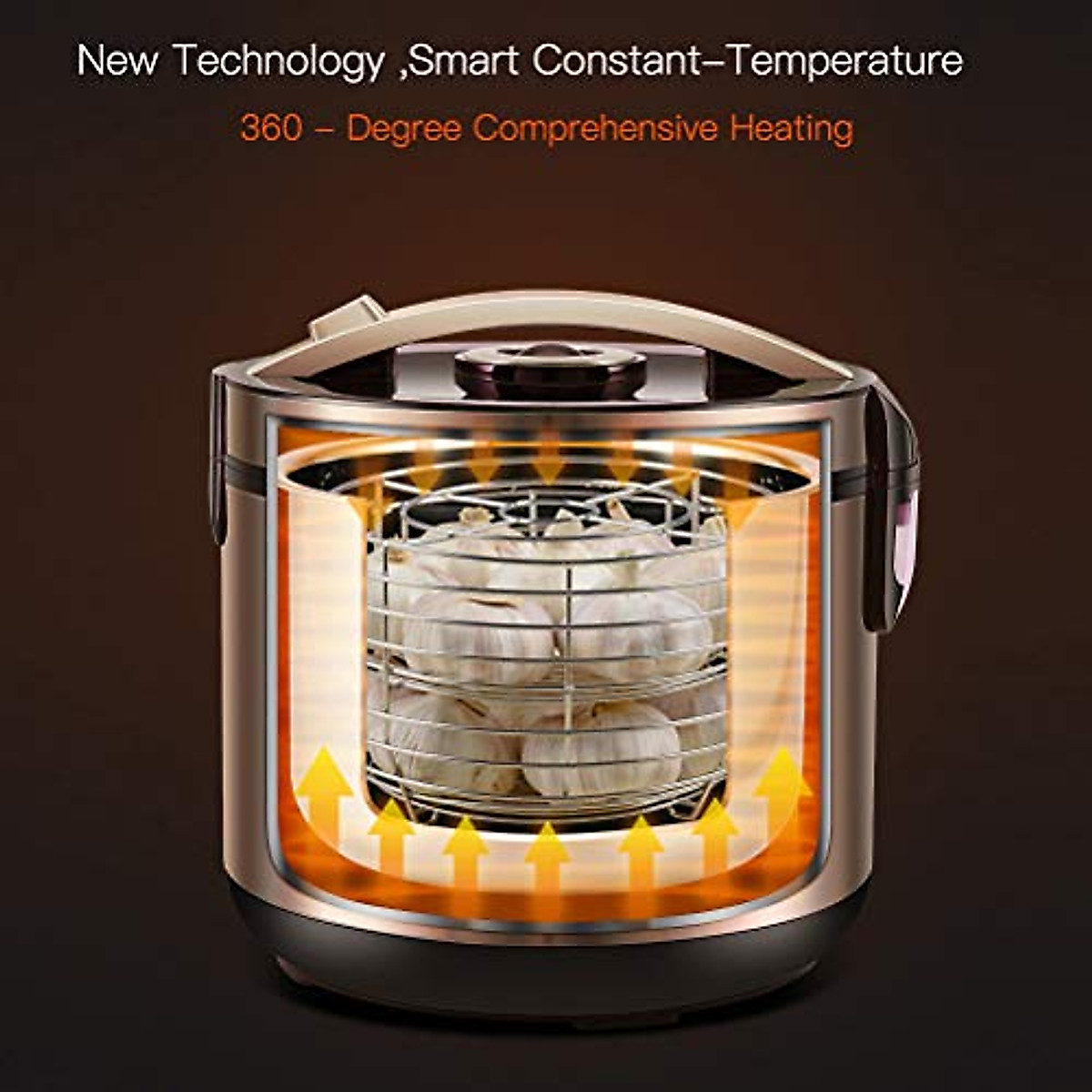 MLGB 6L Black Garlic Fermenter, Kimchi machine,Sweet Rice Wine Maker Full Automatic,Natto Maker,Yogurt Pot, FCC UL Listed