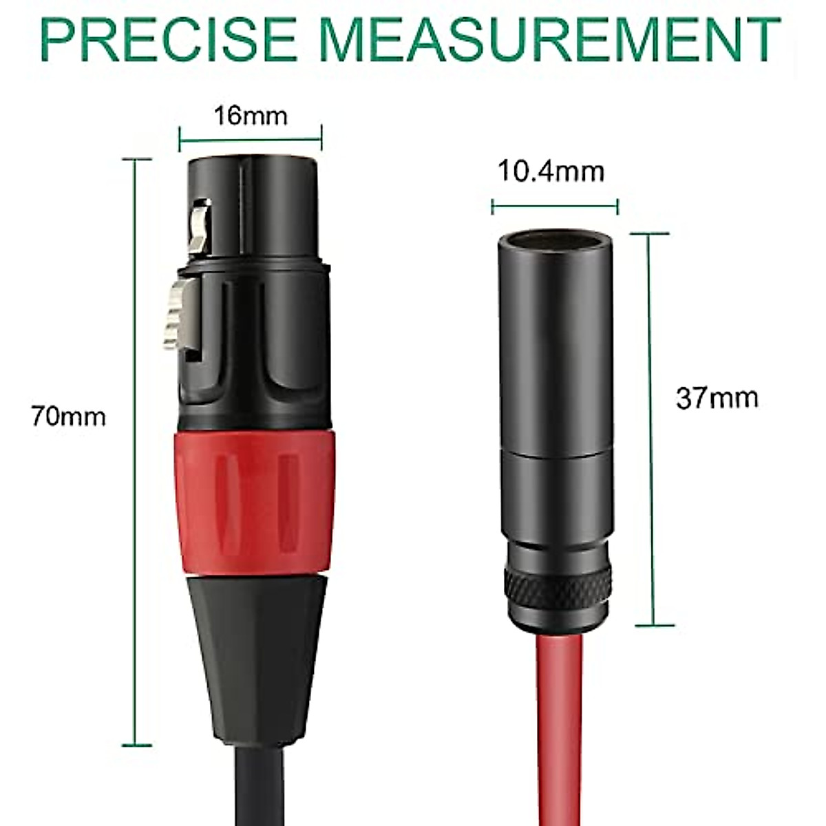 JOMLEY Mini XLR to XLR Cable,XLR Female to Mini XLR Male Microphone Audio Cable for Blackmagic Pocket 4K Camera Video Assist 4K - 3ft