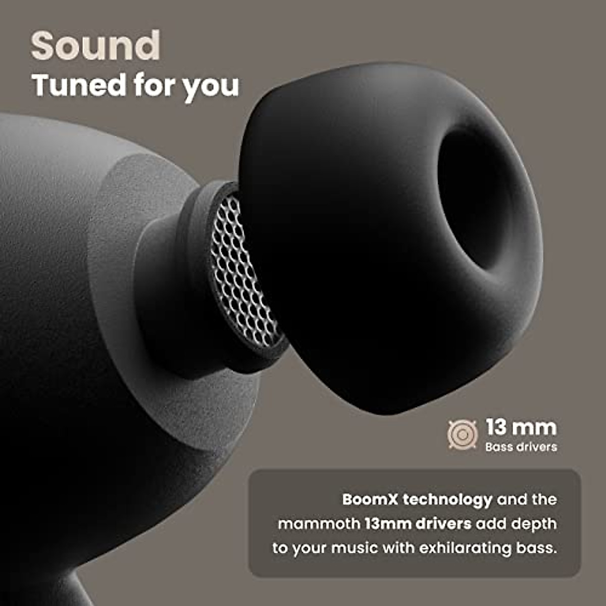Boult Z35 Earbuds with 32H Playtime, ENC Noise Cancelling mic, Type-C Fast Charging, IPX7 Waterproof 45ms Low Latency Gaming Earbuds Latest Bluetooth 5.3 Wireless Headphones Ear Buds (Graphite Black)