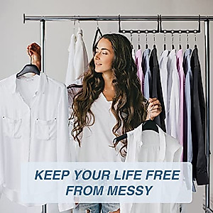 15-Pack-Space-Saving-Hangers Black-Plastic-Clothes-Hangers for Heavy Clothes, Magic-Space-Saving-Hangers College Dorm Room Essentials, Wardrobe Clothes Organizer and Storage