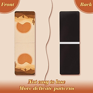 10 Pieces Magnetic Bookmarks Magnet Page Markers Assorted Inspirational Book Markers Set with Landscape for Presents Students Teachers Reading (Sunset Style,3.5 x 5.5 cm)