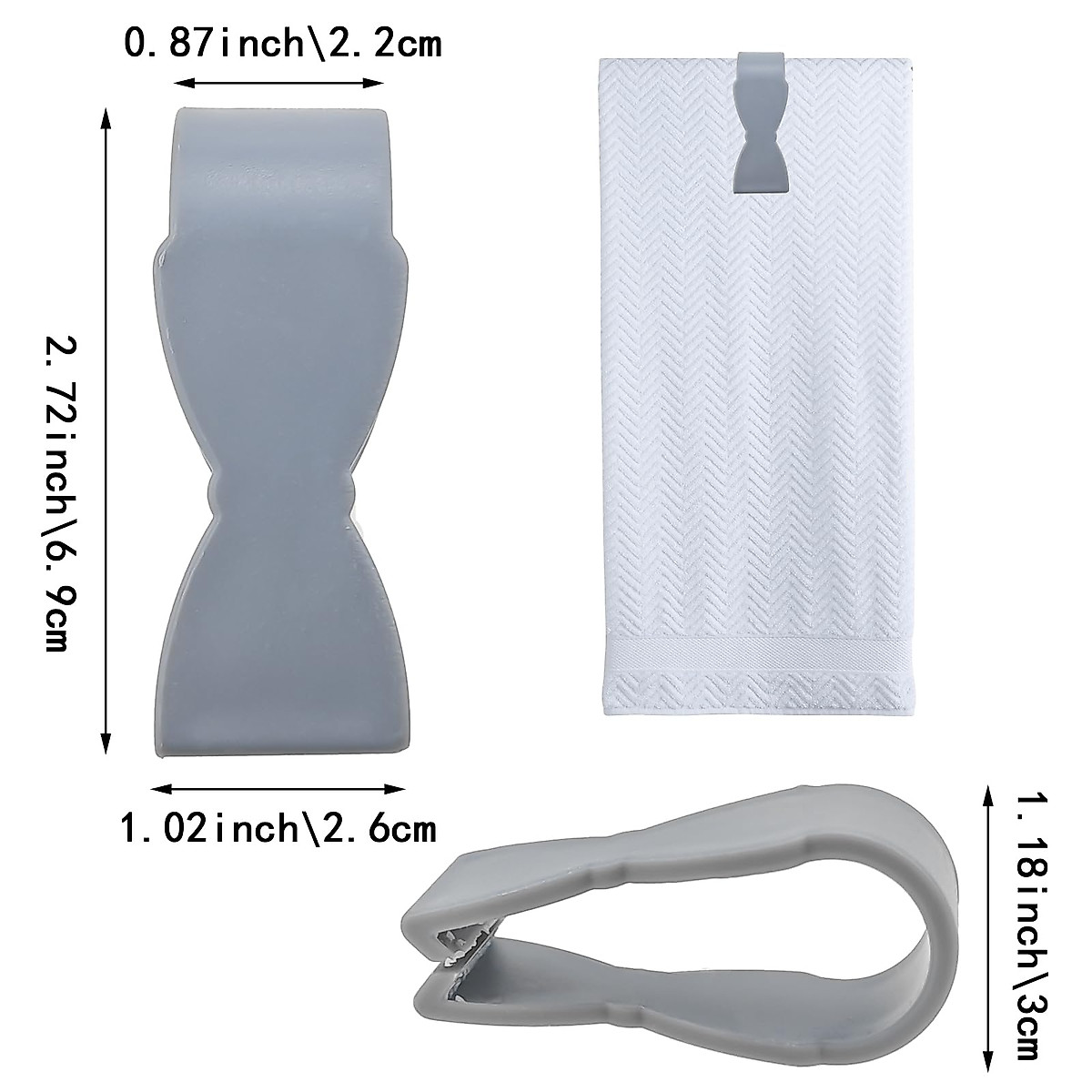 8 PACK Hand Towel Clips for Kitchen, Hand Towel Clips for Kitchen Oven, Bathroom Towel Rack, for Kitchen, Oven Handle, Bathroom Towel Rack, Dishwasher, Stove