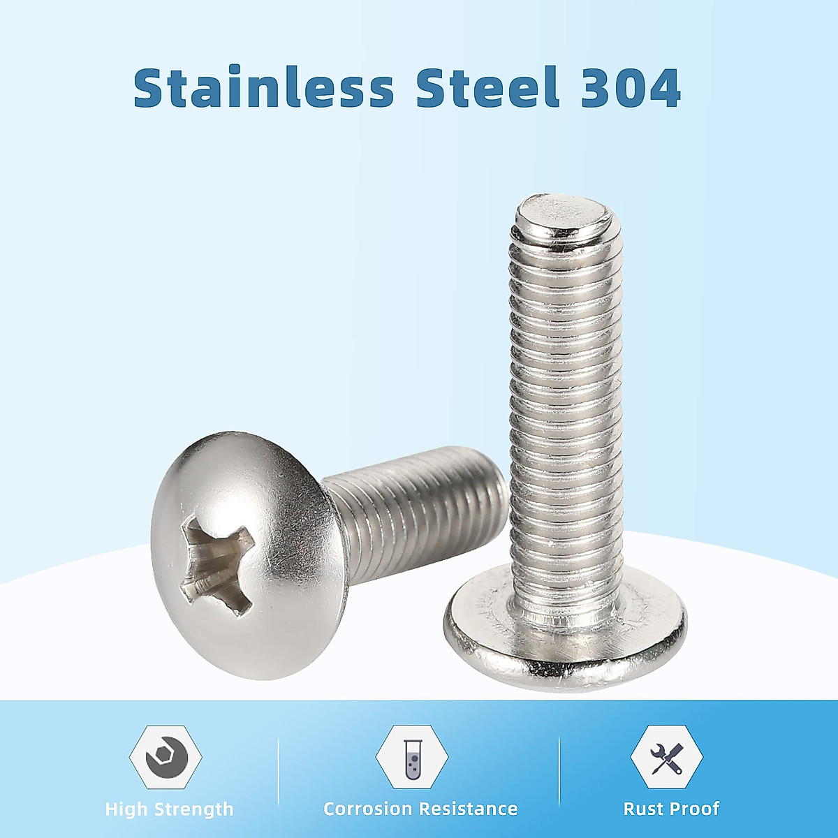 M4 x 25mm Truss Head Machine Screws for Cabinet Drawer Knob Pull Handle, Stainless Steel 18-8 (304), Bright Finish, 40 PCS