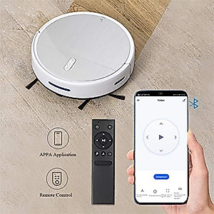 LSXLSD Robot Vacuum-Control by App and Remoter, 600ml Dust Capacity, 1300Pa Suction, Good for Pet Hair, Self-Charging