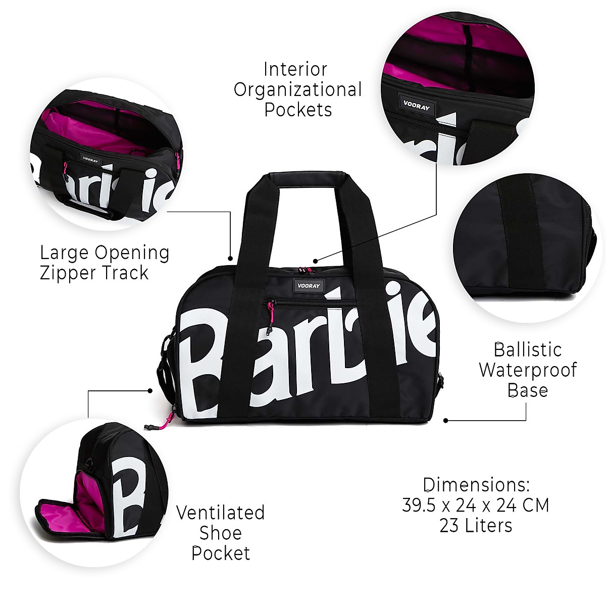 Vooray 23L Burner Gym Duffel Bag – Travel Bag for Women and Men, Sports Gym Bag with Shoe Compartment, Weekender Bag, Overnight Bag, Travel Tote Bags for Sports and Workout