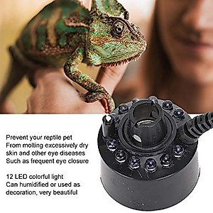 Plastic Aquarium Mini Mist Maker Fogger Water Fountain Pond Fog Machine Reptile Pet Mist Maker LED Colorful Lighting Sprayer Humidifier Atomizer US Pl