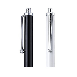 CCIVV Stylus, 4 Pcs 5.0 Inches Hybrid Mesh Fiber Tip Stylus Pens for Touch Screen, Compatible with iPad, iPhone, Kindle Fire + 4 Extra Replaceable Hybrid Fiber Tips (White, Black, Silver, Blue)