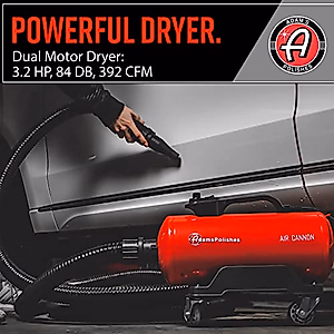 Adam's Air Cannon Car Dryer Blower - Powerful Detailing Wash | Filtered Dryers, Blowers & Blades Safer Than Microfiber Towel Cloth