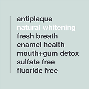 Davids Fluoride Free Toothpaste, Teeth Whitening, Antiplaque, SLS (Sulfate) Free, Promotes Enamel Health, Mouth & Gum Detox, EWG Verified, Natural Peppermint, 5.25oz (3 Pack)