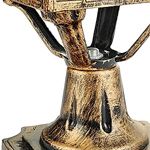 MODEBHD Simple Modern Waterproof Outdoor Column Light Solar LED Landscape Garden Pillar Lamp Professional Rainproof Rust Prevention Aluminum Post Light Villa Lawn External Glass Guardrail Porch Lights