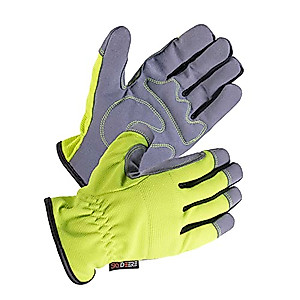 SKYDEER 3-Pairs Pack Durable Leather Work Gloves for Gardening and General Work (SD8810/L)