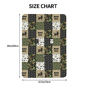 Personalized Baby Name Car Seat Covers for Babies, Custom Carseat Canopy, Peekaboo Opening Minky Dot Nursing Breastfeeding Cover Infant Canopies for Baby Boys Girls Newborn (Woodland Moose and Bear)