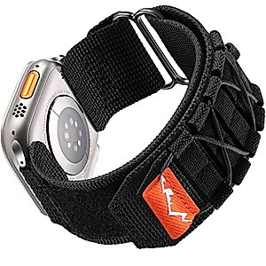 Odbeai Compatible with Apple Watch Ultra Band, Rugged Bands Compatible with Apple Watch Series 9 Band Men, Nylon Braided Bands Compatible with Apple Watch Band 44mm 45mm 42mm 49mm, Military Straps for iWatch Bands Series 8 7 6 5 4 3 2 1 SE Ultra 2