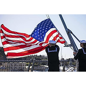 ROTERDON American Flag 4x6 FT Outdoor - Made in USA, USA Heavy Duty Nylon US Flags with Luxury Embroidered Stars, Sewn Stripes and 2 Brass Grommets