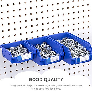 DOITOOL Multitools 10PCS Plastic Storage Bin Hanging Stacking Containers, Stackable Storage Bins Workshop Tool Organizer Bins for Parts Garage ( 14 x 8 x 7cm ) Wall Mounted Jewelry Organizer