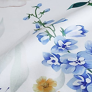 Bonhause Garden Spring Pillow Covers 18x18 Inch Set of 4 Live Life in Full Bloom Pillows Case Soft Velvet for Couch Sofa Patio Garden Decor