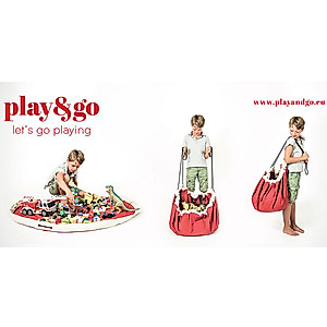 Play & Go Drawstring Play Mat Storage Bag for Children - Kids Toy Storage Organizer - Drawstring Toy Bag - Large 55" Play Mat for Toddlers Toys and Bag for Storage - Football