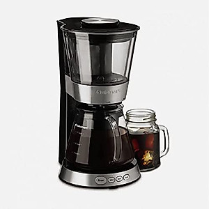 Cuisinart DCB-10P1 Automatic Cold Brew Coffeemaker with 7-Cup Glass Carafe, Black/Stainless