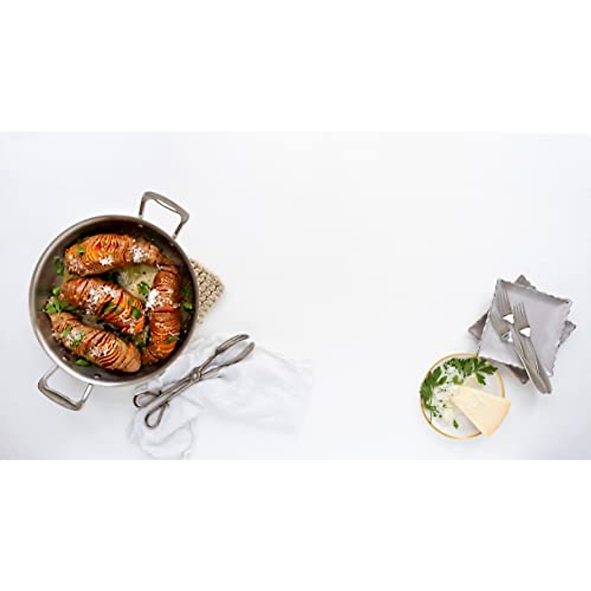 360° Fry Pan 11.5" with Short Handles, Stainless Steel Cookware, Hand Crafted in the United States, Induction Cookware.