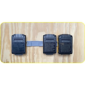 Battery Holder for 4x 20V Dewalt Batteries | 20V Battery Holder Dewalt | Battery Storage for Dewalt | Wall Mount for Dewalt 20V Batteries