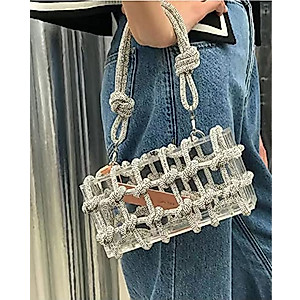 Evening Bag Women Clutch Purses Clear Bag Hobo Bag Tote Handbag Satchel Bag Silver Purse Crossbody Bags 2023