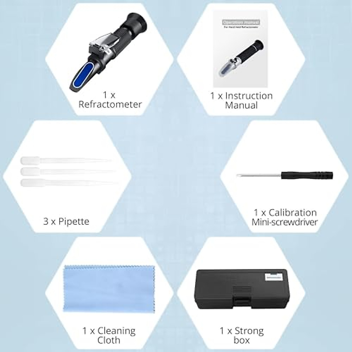 ALLmeter Grape Wine Refractometer Brix Alcohol Refractometer for Grape Wine Brewing Measure Sugar Content & Predict Alcohol Degree Dual Scale of 0-40% Brix & 0-25% vol Alcohol for Brewing Winemaking