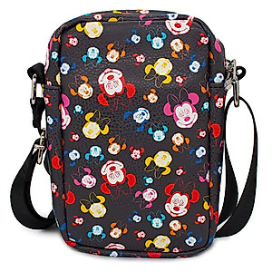 Buckle Down Disney Bag, Cross Body, Minnie Mouse Expressions Scattered, Multi Color, Vegan Leather