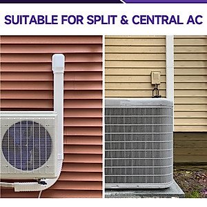 Cestluck 5'' 11 Ft Mini Split Line Set Cover Kit, PVC Decorative Pipe Line Cover Kit for Mini Split Air Conditioner, Central AC and Heat Pumps
