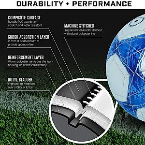 admecoo Light Up Soccer Ball Glow in The Dark Soccer Ball Size 3/4/5 with Needles and Pump Ball for Men Youth and Adult Night Games