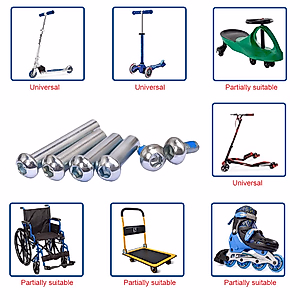 OTFAITP Hex Lock Male and Female Scooter Parts Axle Front Rear Allen M8 Screws for 2-3-4-Wheel Kid Scoote Furniture Wheelchair Kick Scooters Pull-Along Wagons Inline Skates Axles Repair (86)