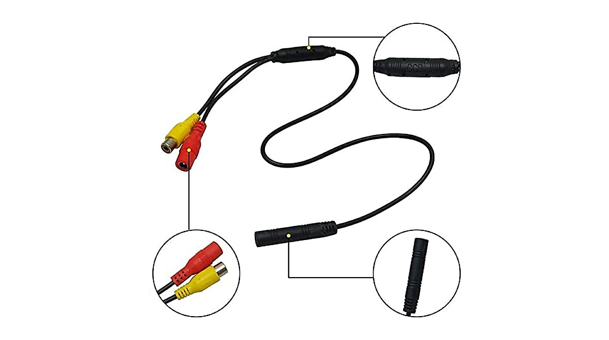 Car Backup Camera Adapter 4-Pin to RCA — Easy Installation & Reliable ...