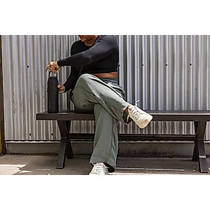 Stanley IceFlow Cap and Carry Water Bottle 50 oz | Wide Mouth Twist Lid | Lightweight and Leakproof for Travel and Sports | Insulated Stainless Steel | BPA-Free | Rose Quartz Glimmer