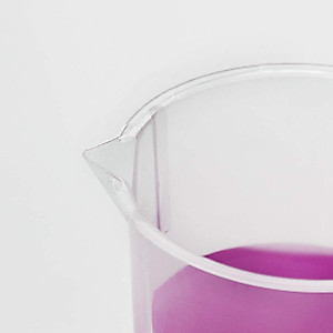 Labvida 4pcs of Stackable Plastic Beakers, Vol.500ml, PP Material, with Molded Graduation, LVB004