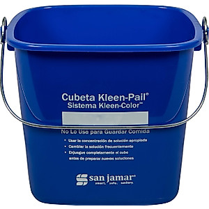 San Jamar Kleen-Pail® Plastic Cleaning Bucket 6 Quarts Blue