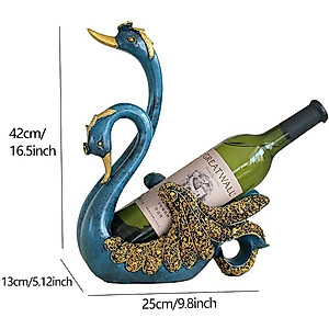 CicodonaGift Wine Bottle Holder Swan Animal Statue for Country Farm Kitchen Decor Tabletop Wine Stands & Racks and Decorative Gifts
