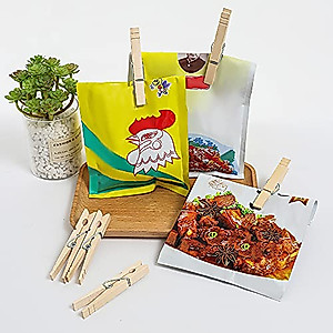 Clothes Pins Wood for Hanging Clothes,3.5 Inch【100pcs】 Heavy Duty Wooden Clothespins,Clothes Pins for Craft,Wooden Clips for Pictures. | Rust Resistant