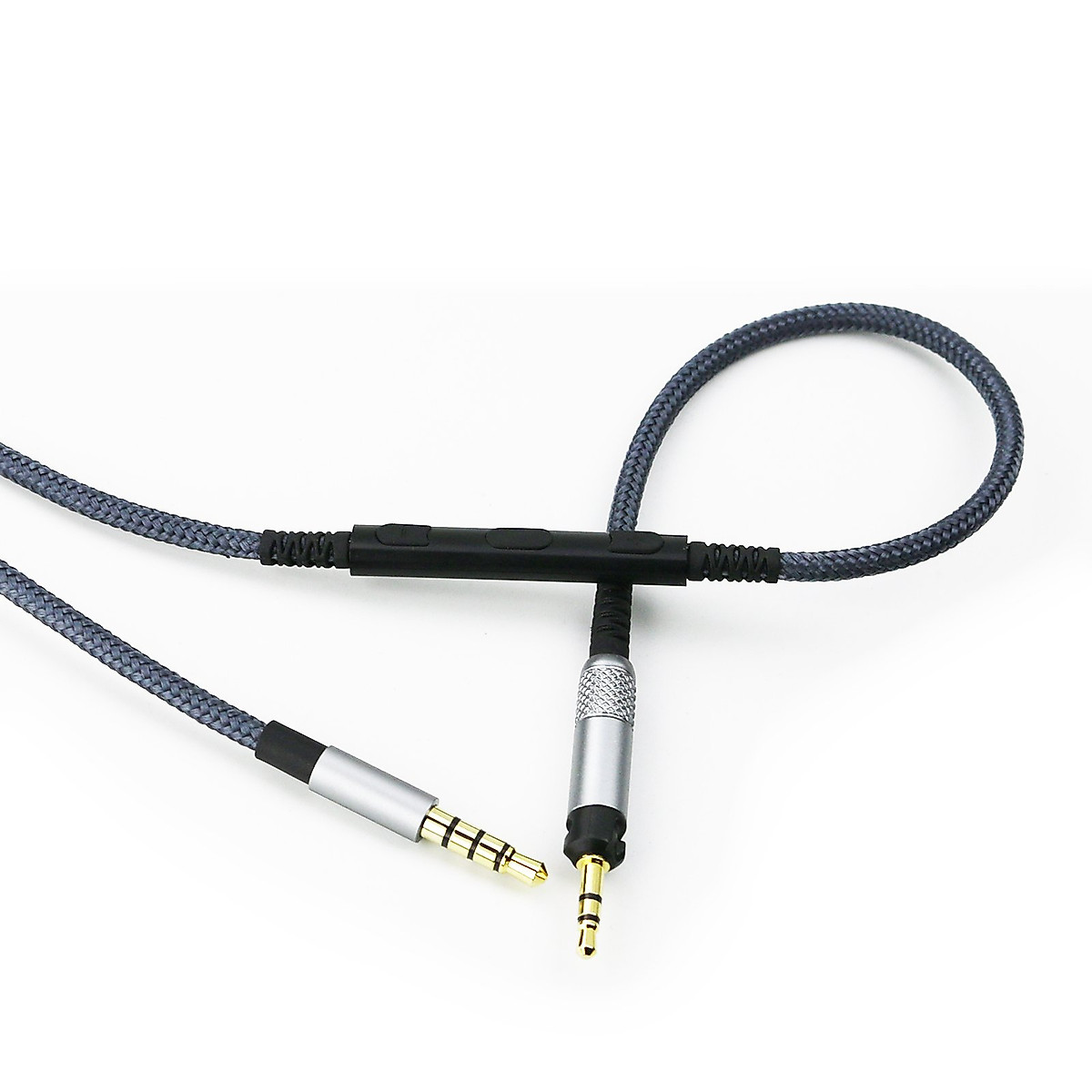 NewFantasia Cable Compatible with Sennheiser HD598, HD598 SE, HD518, HD598 Cs, HD598 SR, HD599, HD569, HD579 Headphone, Remote Volume Mic Compatible with iPhone 4.3FT