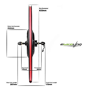 EBIKELING Waterproof Ebike Conversion Kit for Electric Bike 700C Front or Rear Wheel Electric Bicycle Hub Motor Kit, 1200W, Rear/LCD/Thumb