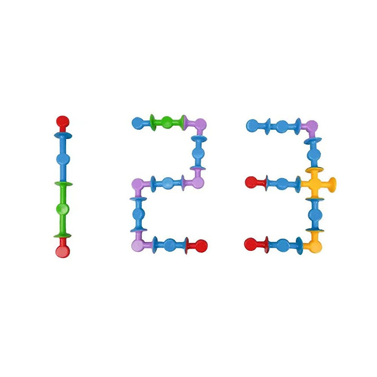 OUCJIED Suction Bath Toys for Toddlers | Sucker Silicone Building Blocks | Kids Rubber Suction Toys | Window Suction Toys | Suction Toys for Kids | Suction Cup Preschool Toys-24Pcs(Color Mixing)