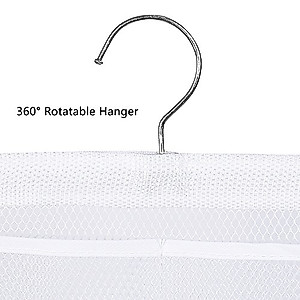 ALYER 6 Storage Pockets Hanging Mesh Shower Caddy,Space Saving Bathroom Accessories and Quick Dry Bath Organizer with Hanger,White