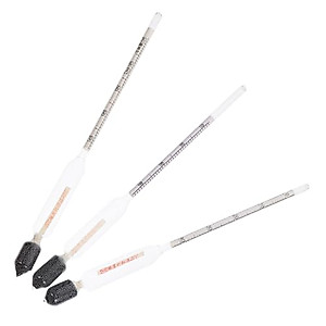KICHOUSE 3pcs Sugar Meter Beer Hydrometer Wine Gauges Sweet Scales Syrup Tester Maple Syrup Measurement Liquid Gauges Sugar Gauges Measure Gauges Sweet Gauges Syrup Meter Transparent Glass