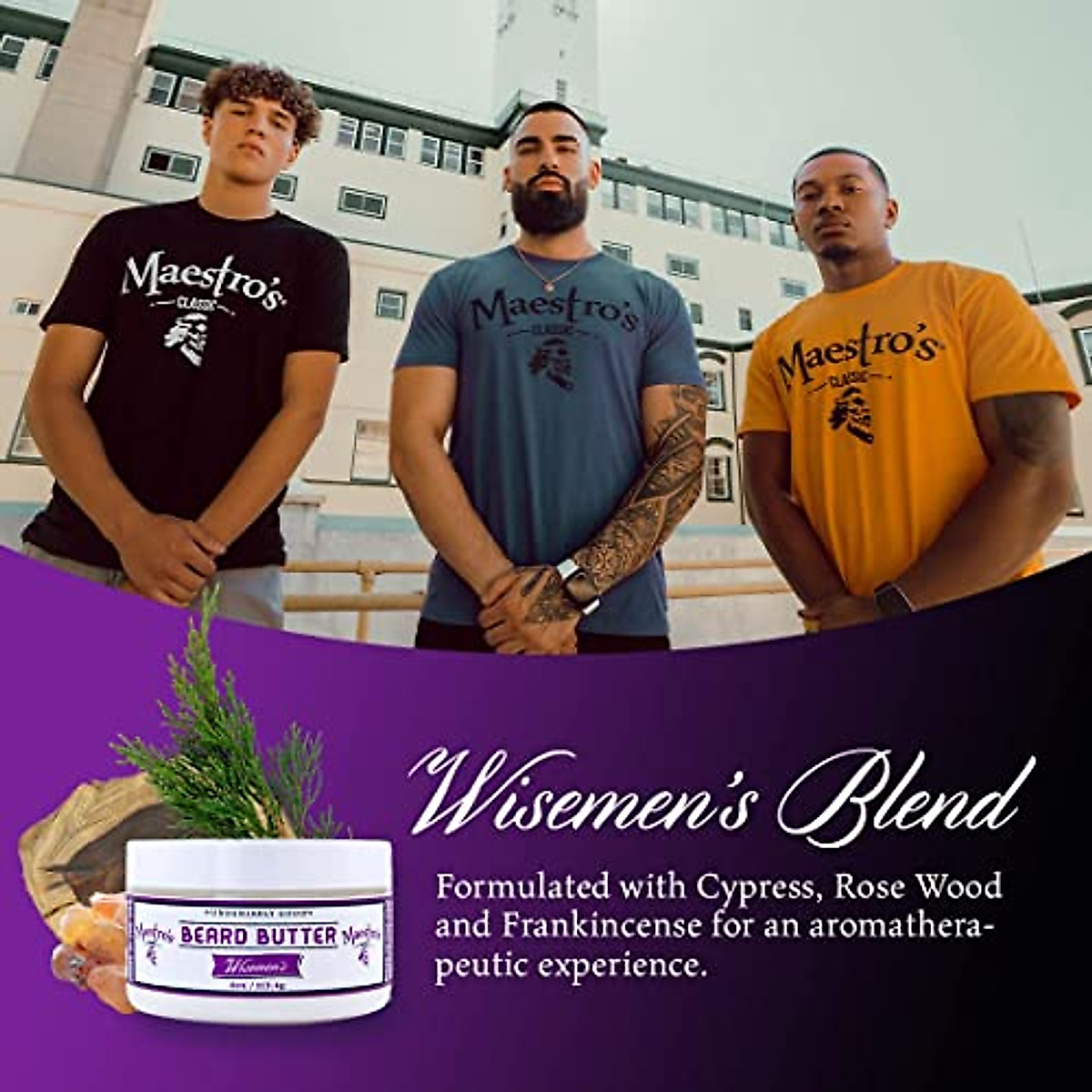 Maestro's Classic BEARD BUTTER | Anti-Itch, Extra Soothing, Hydrating Beard Creme For All Beard Types & Lengths- Wisemen's Blend, 4 Ounce