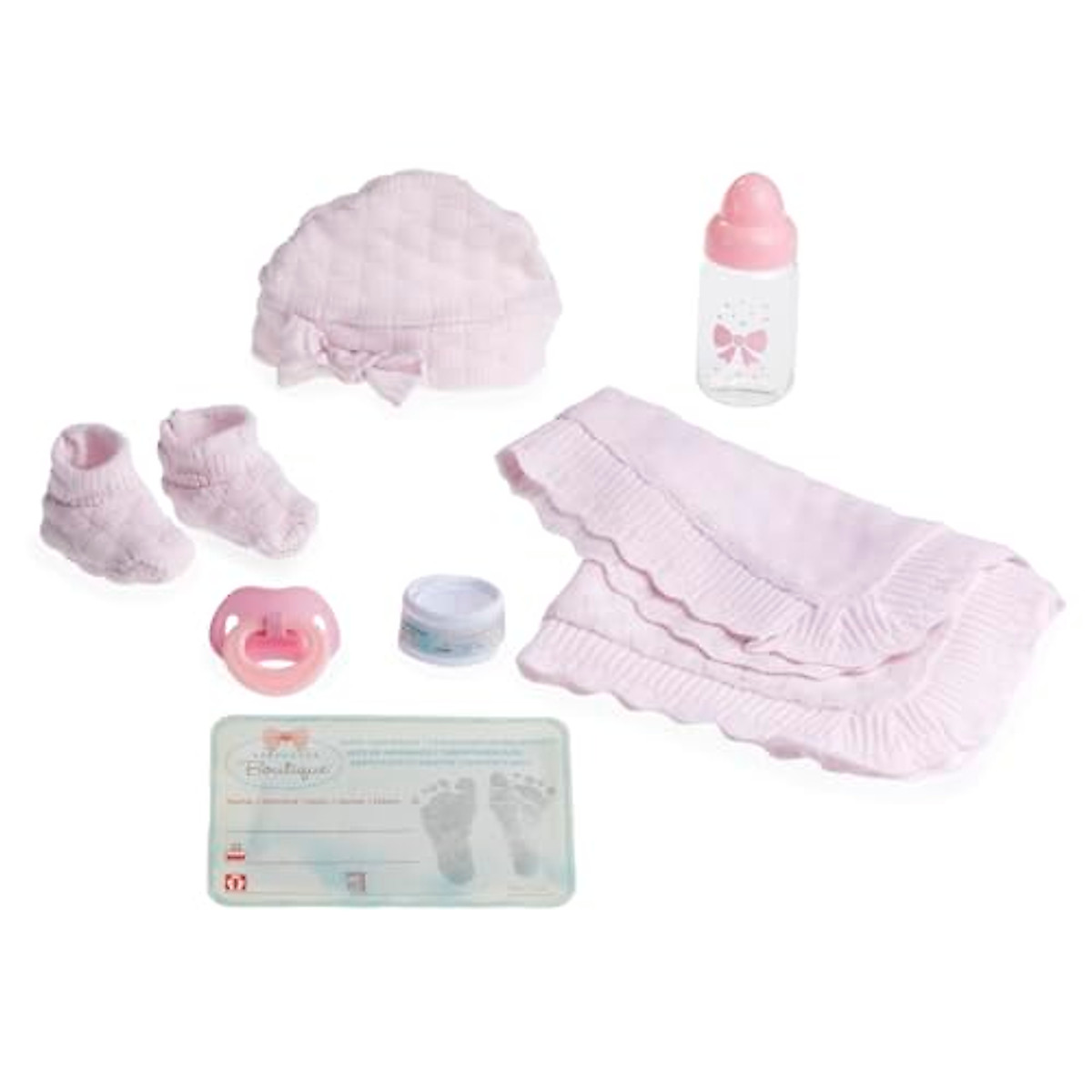 Real Girl Baby Doll 15" | Anatomically Correct | JC Toys - La Newborn | Made in Spain | Pink Knit Outfit & Accessories | Ages 2+