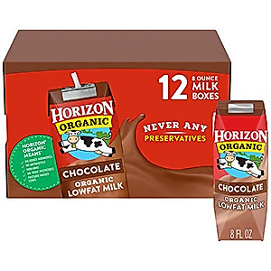 Horizon Organic Shelf-Stable 1% Low Fat milk Boxes, Chocolate, 12 Count(Pack of 1)