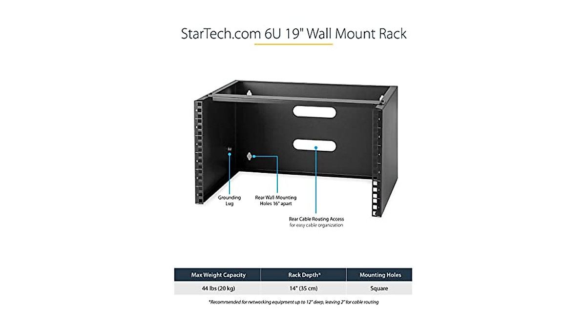 StarTech.com 6U Wall Mount Rack - Optimize Your Workspace