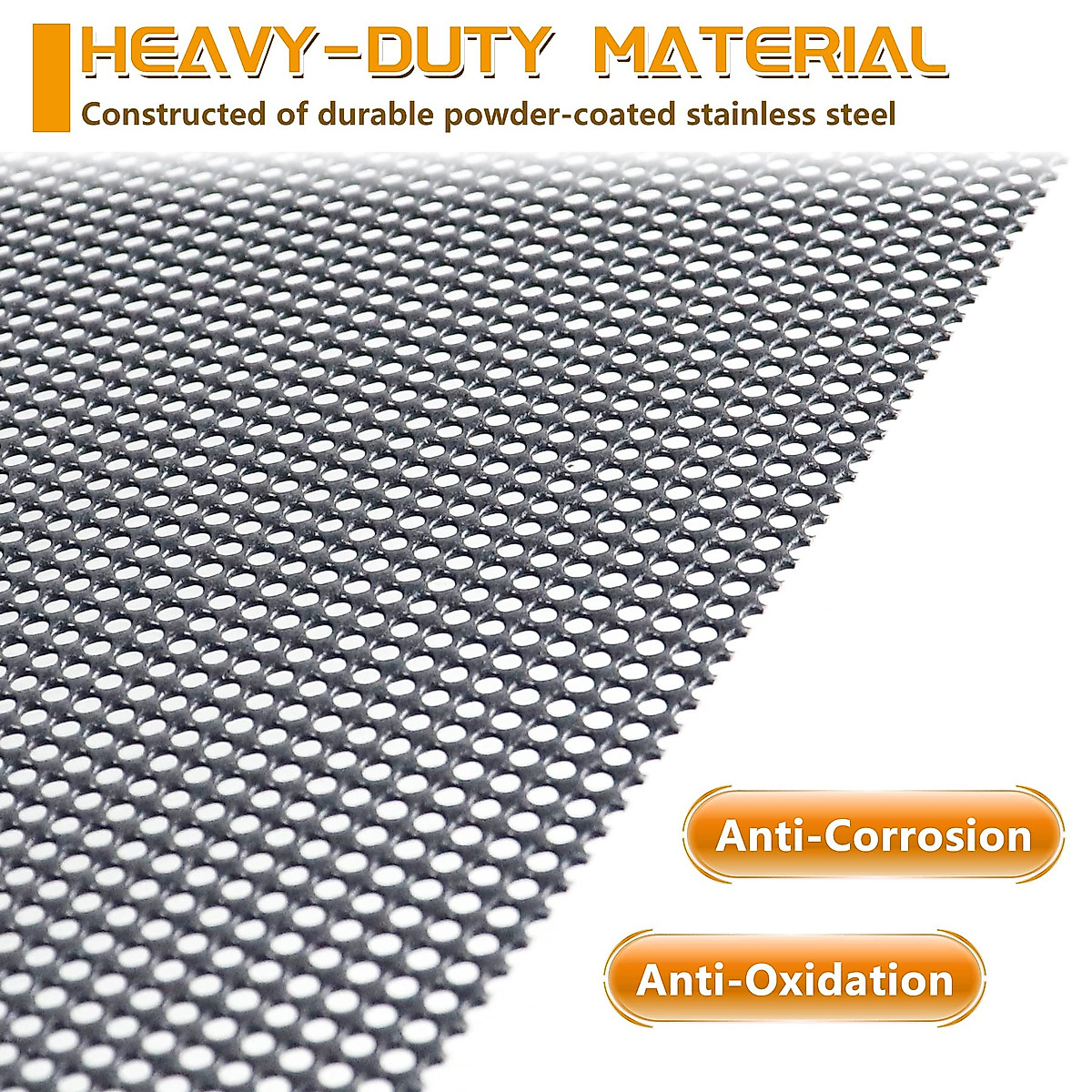 Powrocket Universal Sizes Stainless Steel Micro Mesh Gutter Guard Leaf Protection,Work for 6'',5'',4'' Gutter,Prevents Roof Clogged Downspouts,Easy to Work with and DIY,Total Covers 48Ft,Dark Grey