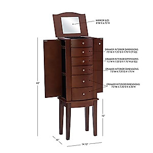 Powell Merlot Jewelry Armoire,