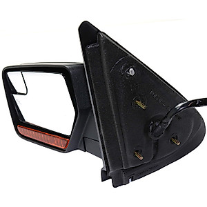 Kool Vue Driver Side Power Heated Mirror for Ford Expedition Lincoln Navigator 2012-2014 Power Fold With Signal Light, Memory & Puddle Lamp Paintable